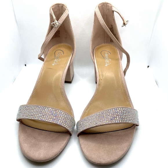 Candie's | Shoes | Candies Faux Suede Light Pink Mini Heel W Iridescent ...